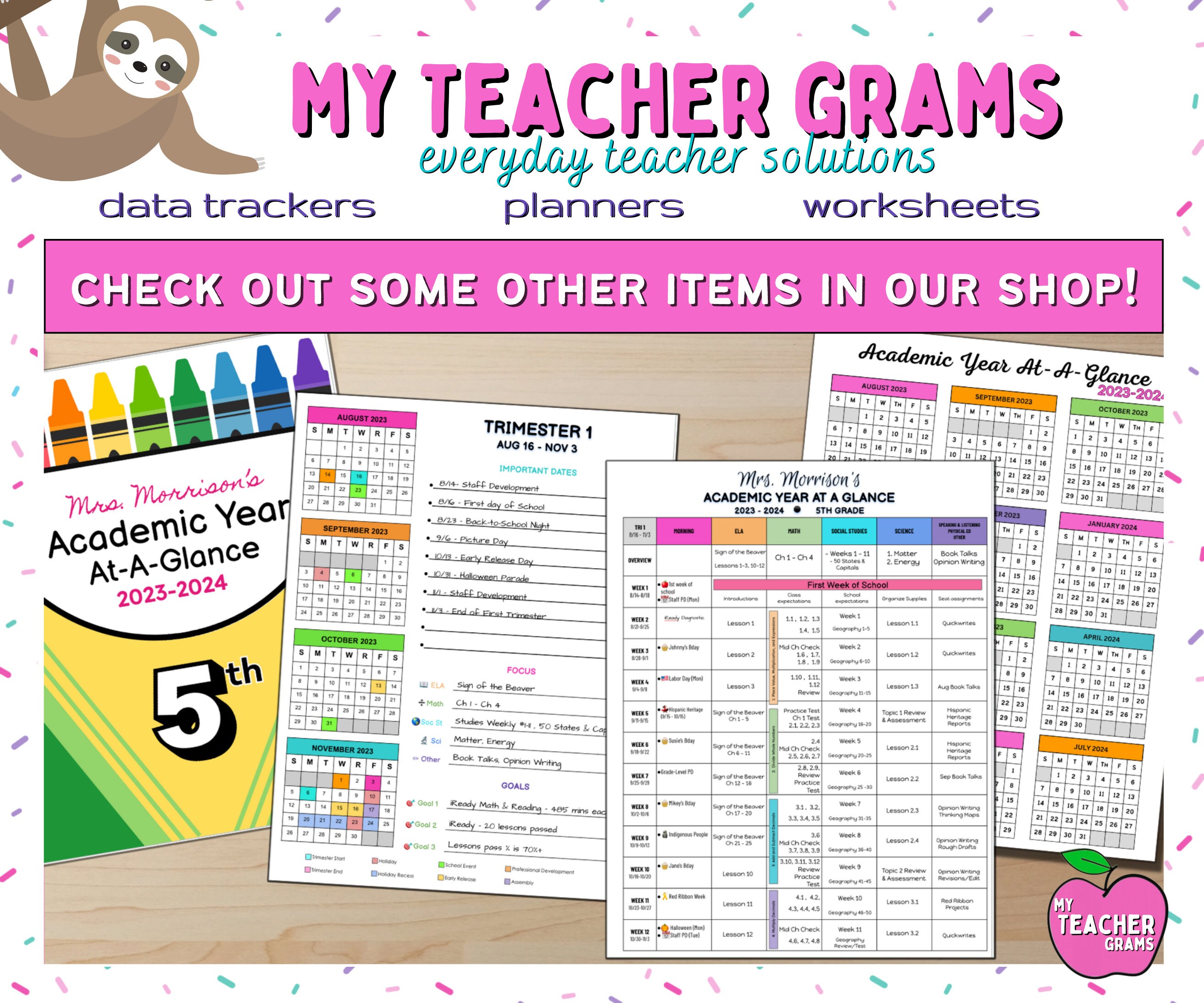 Annual Student Data Tracker Bundle | Academic Tracker | Behavior ...