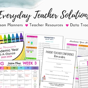 Printable Weekly Lesson Plans, Editable Google Slide, Digital Download ...