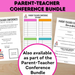 Customizable Parent-teacher Conference Data Sheet - Etsy
