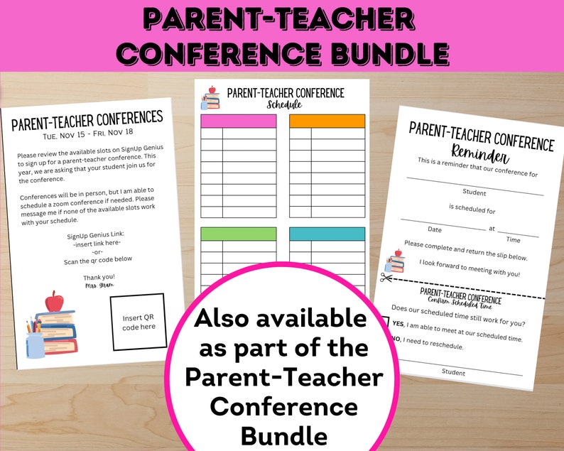 Customizable Parent-teacher Conference Data Sheet - Etsy