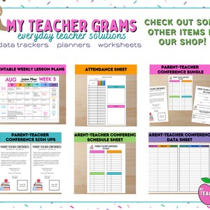 Customizable Parent-teacher Conference Data Sheet - Etsy