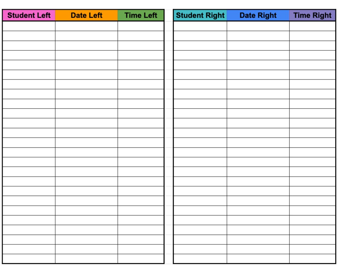 Customizable Parent-teacher Conference Data Sheet - Etsy