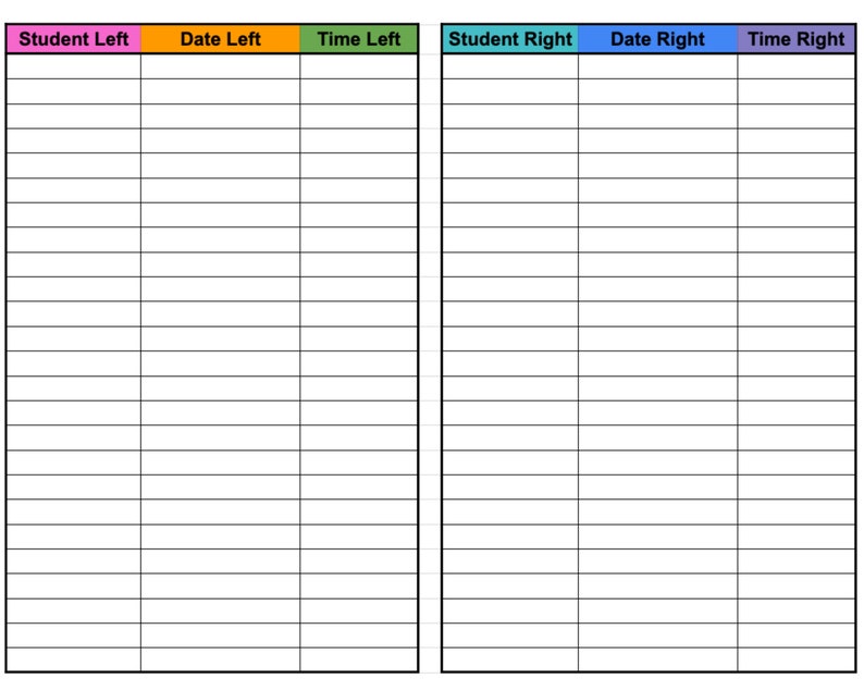 Customizable Parent-teacher Conference Data Sheet - Etsy