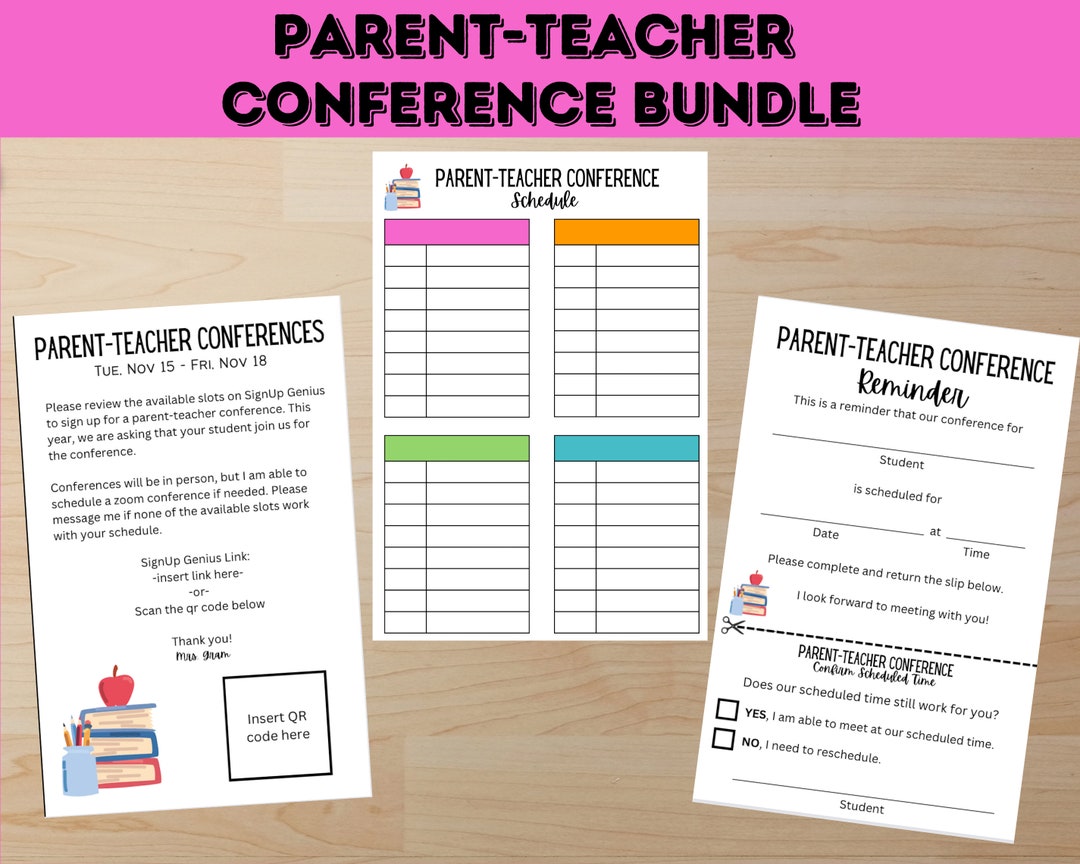 Parent-teacher Conference Bundle - Etsy