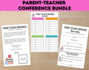 Editable Parent-teacher Conference Sign-up Flyer Form to Share With ...