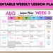 Printable Weekly Lesson Plans - Etsy