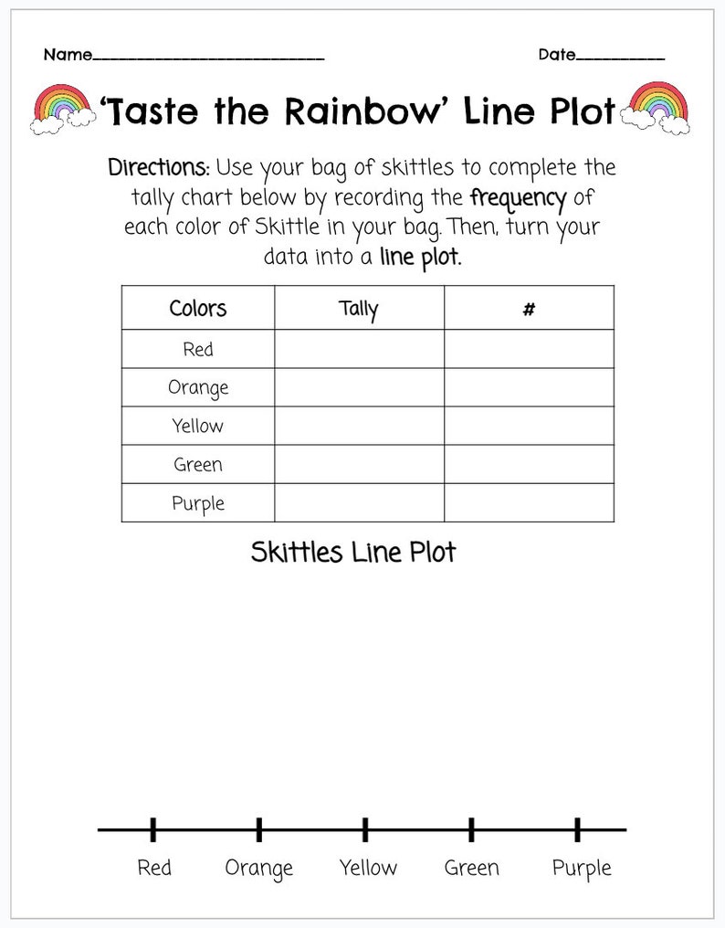 Line Plot Worksheet Math Worksheet Math Activity digital Download PDF ...