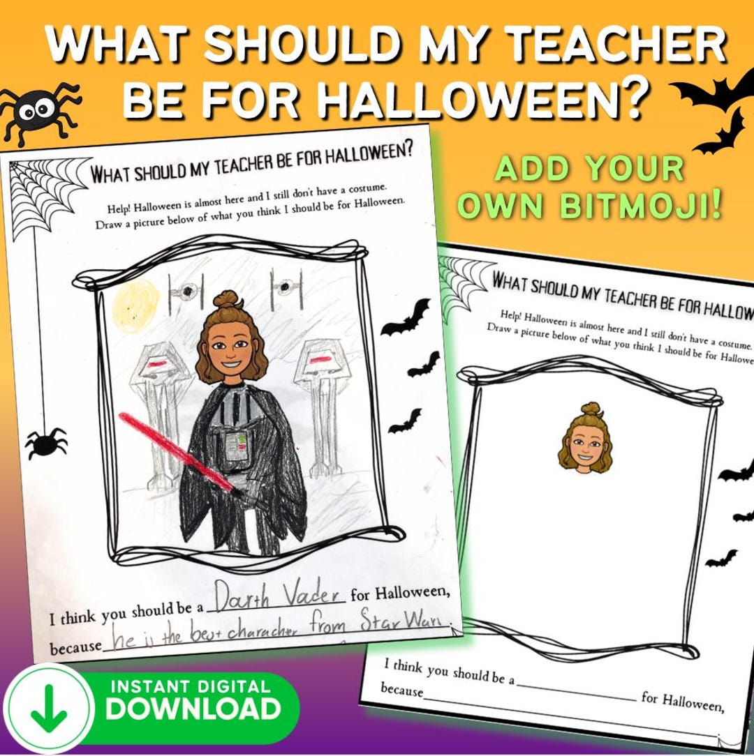 What Should My Teacher Be for Halloween? Classroom Worksheet Activity ...