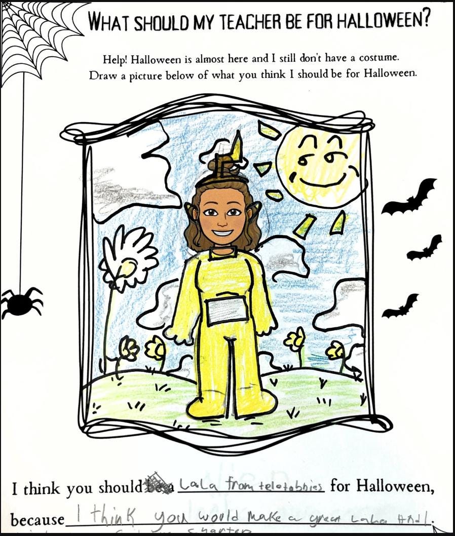 What Should My Teacher Be for Halloween? Classroom Worksheet Activity ...