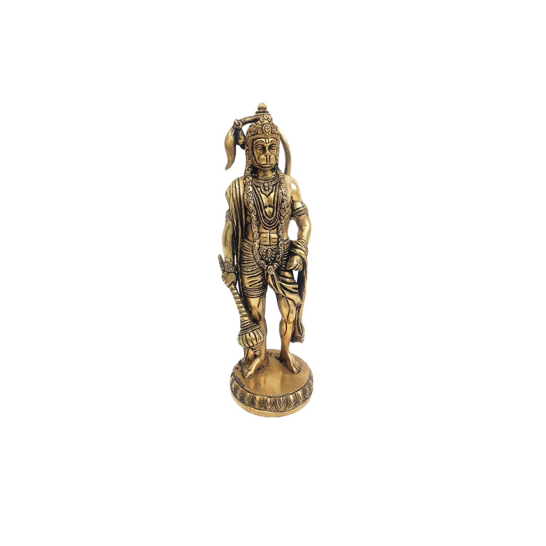 Brass Lord Hanuman Statue, Monkey God, Hindu God for Power & Strength ...