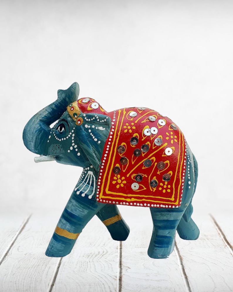 Rajasthan Wooden Handicraft Colorful Elephant Handmade Hand Painted ...