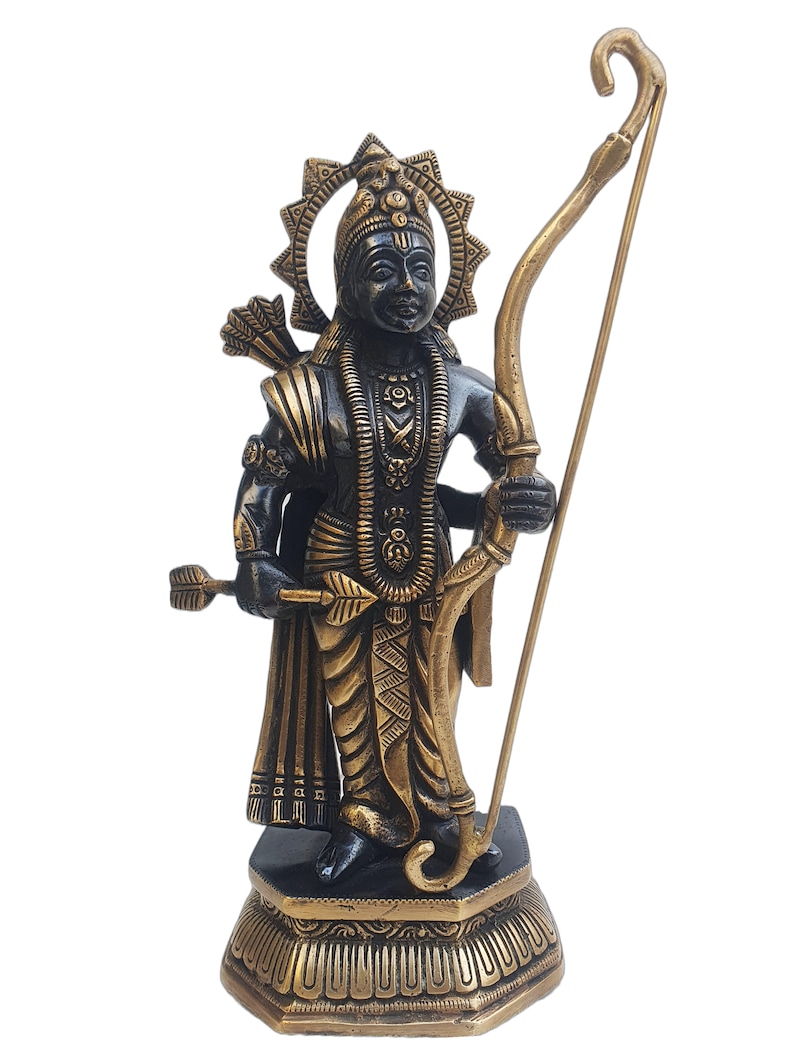 Brass Lord Rama Idol Ram Statue Murti in Antique Finish - Etsy