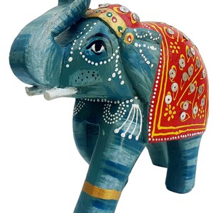 Rajasthan Wooden Handicraft Colorful Elephant Handmade Hand Painted ...