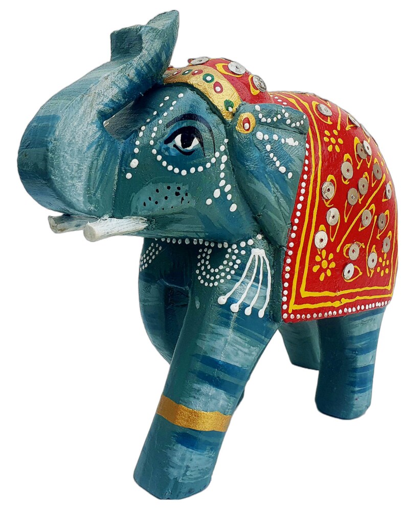 Rajasthan Wooden Handicraft Colorful Elephant Handmade Hand Painted ...