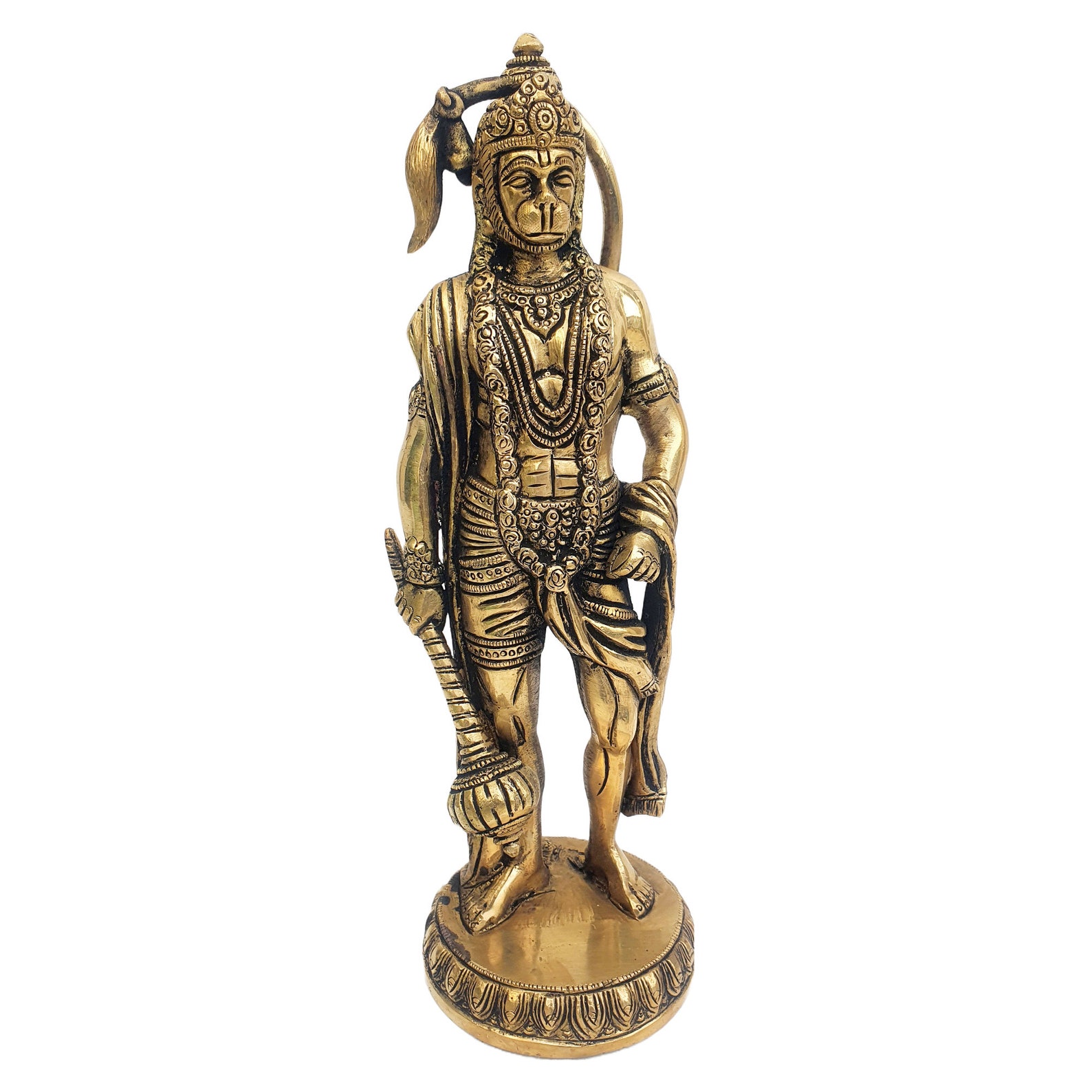 Brass Lord Hanuman Statue, Monkey God, Hindu God for Power & Strength ...