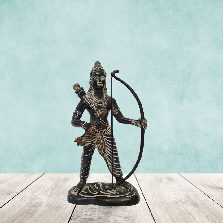 Brass Lord Ram, Lord Rama Idol Incarnation of Lord Vishnu Statue Murti ...