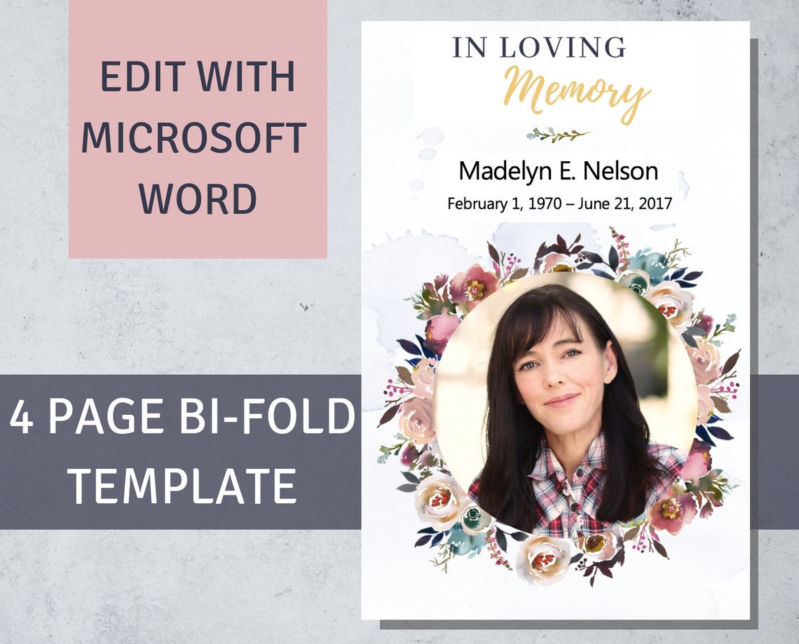 LDS Funeral Program Template Celebration of Life the Church of Jesus ...