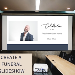 Funeral Slide Show Minimal Blue Template Funeral Template Memorial for ...