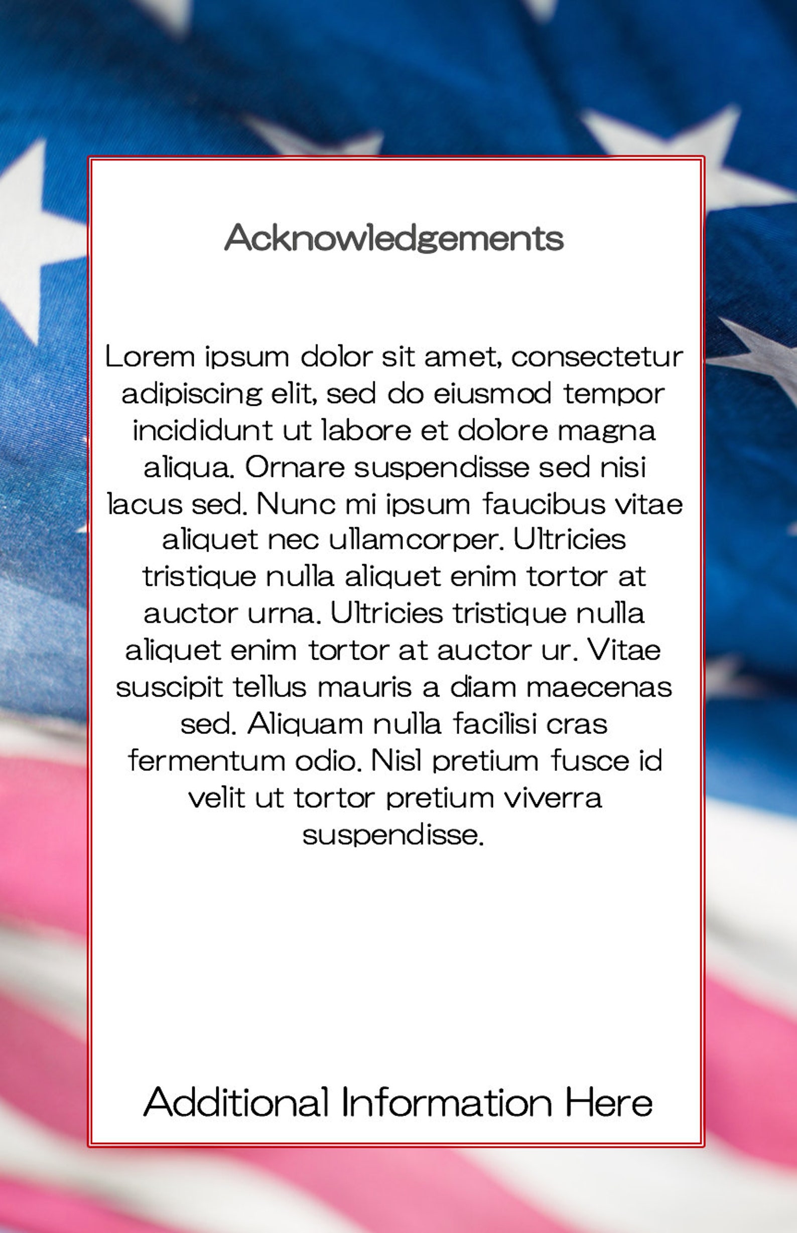 Patriotic Funeral Program Template American Flag 8 Page Program ...