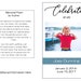 Funeral Program Template Light Blue Memorial Service Simple - Etsy