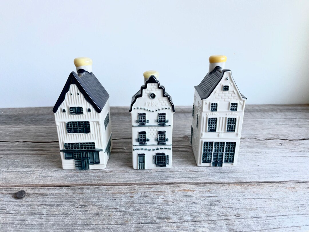 KLM Delft Houses Trio - Etsy