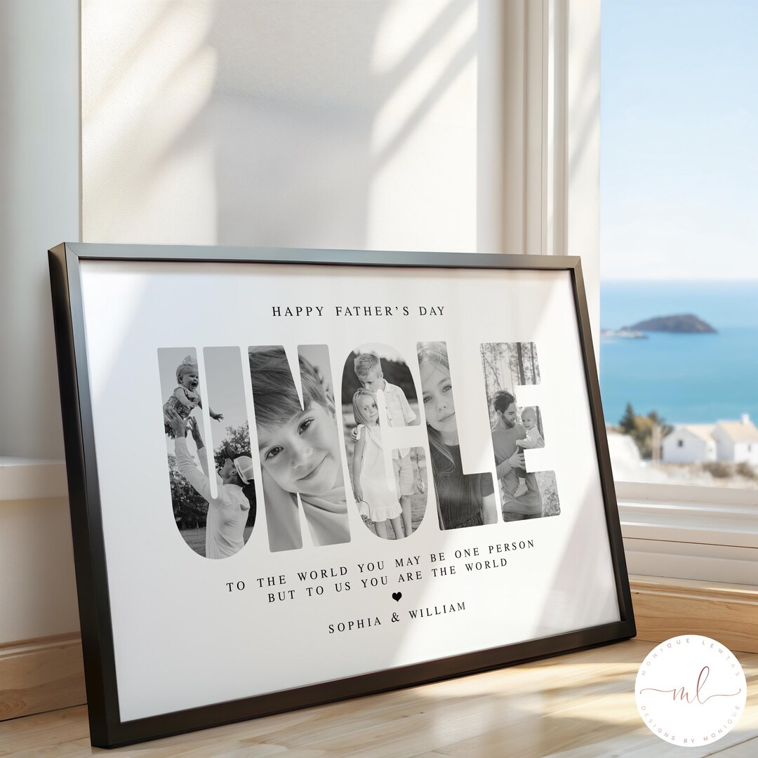 Uncle Photo Collage Print, Father's Day Gift, Uncle Collage, Uncle Gift ...