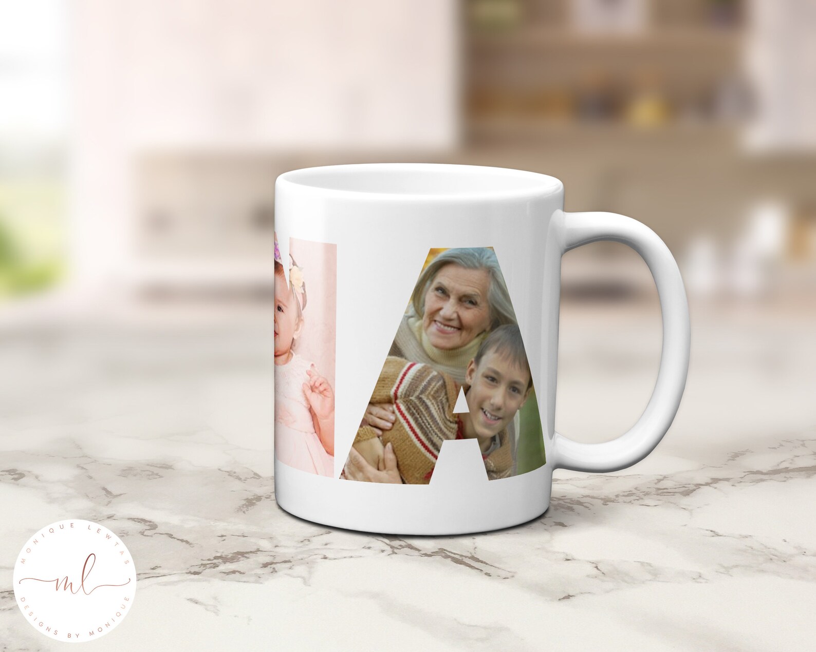 Personalised Nanna Photo Collage Mug, Nanna Mug, Coffee Mug, Coffee Cup ...