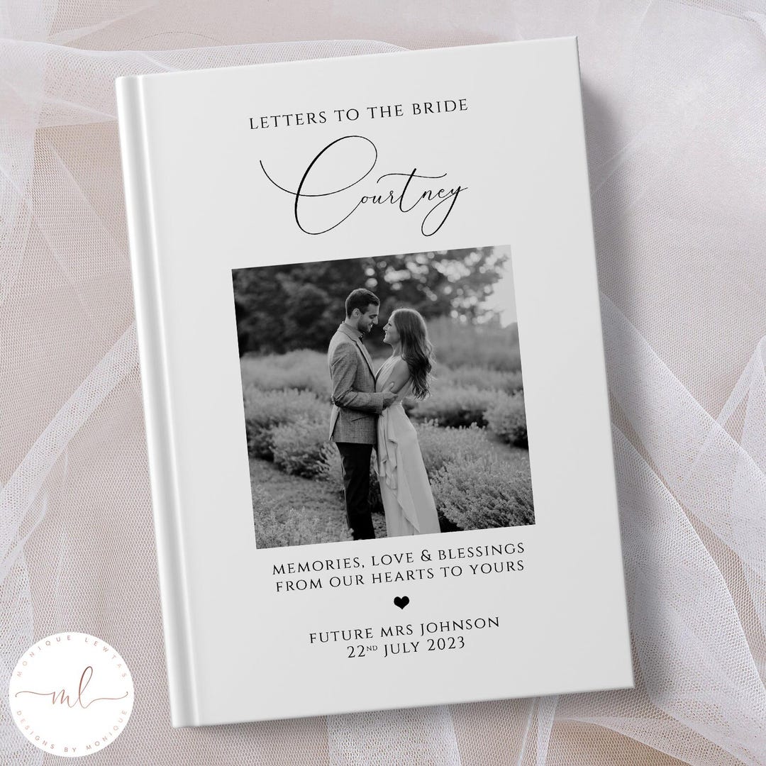 Personalised Letters to the Bride Guestbook With Photo, Bride Gift ...
