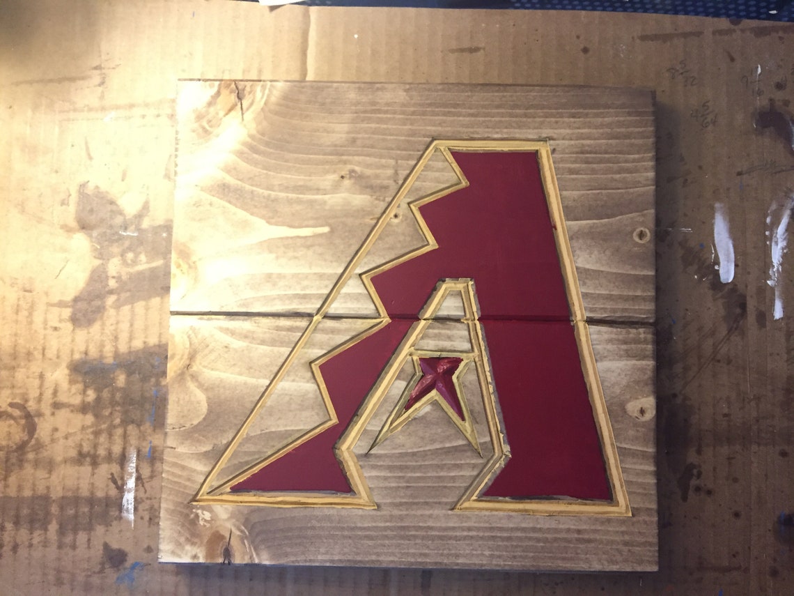Arizona Diamondbacks, custom art, hand carved and painted on wood ...