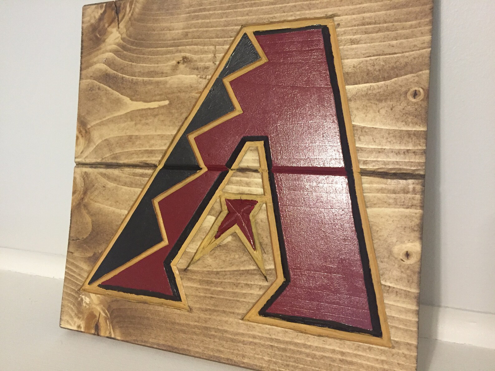 Arizona Diamondbacks, Custom Art, Hand Carved and Painted on Wood - Etsy