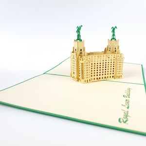 Liverpool Liver Building Pop up Kirigiami 3D Cards Handmade Uniqe ...