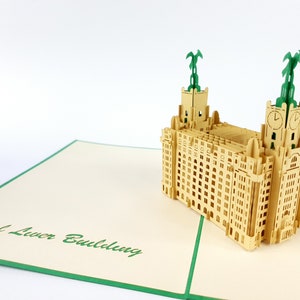 Liverpool Liver Building Pop up Kirigiami 3D Cards Handmade Uniqe ...