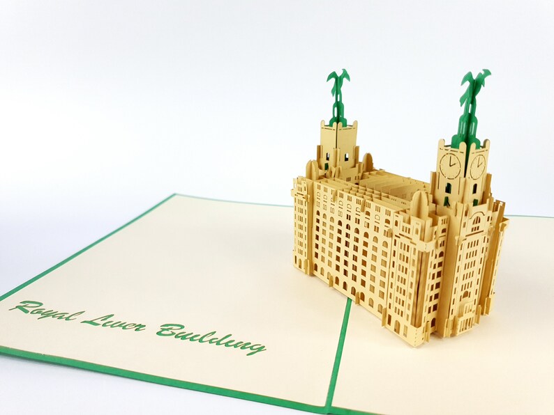 Liverpool Liver Building Pop up Kirigiami 3D Cards Handmade Uniqe ...
