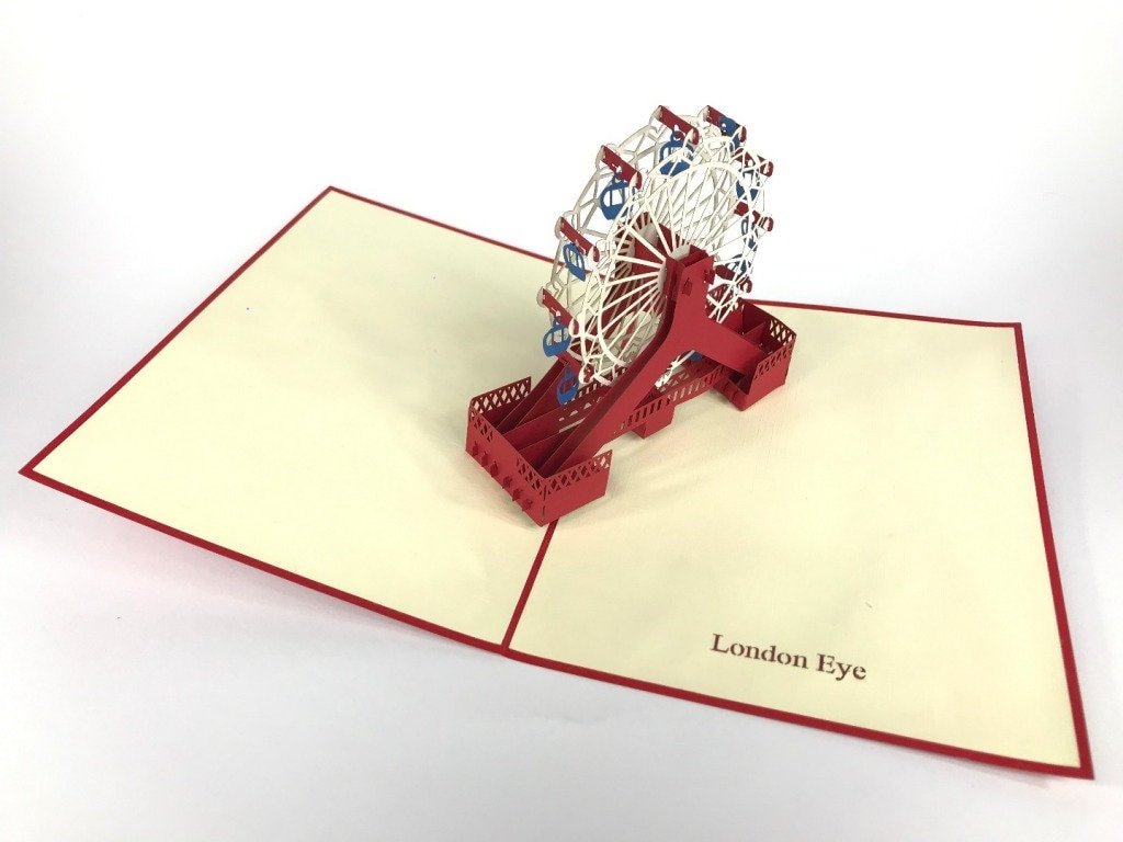 London Eye Pop up Kirigiami 3D Cards Handmade Uniqe Birthday - Etsy