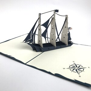 Uss Bridge Boat Pop up Kirigiami 3D Cards Handmade Uniqe Birthday ...
