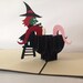 Halloween Witch Pop up Kirigiami 3D Cards Handmade Uniqe - Etsy
