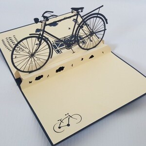 Vintage Bike Pop up Kirigiami 3D Cards Handmade Uniqe Birthday, Wedding ...