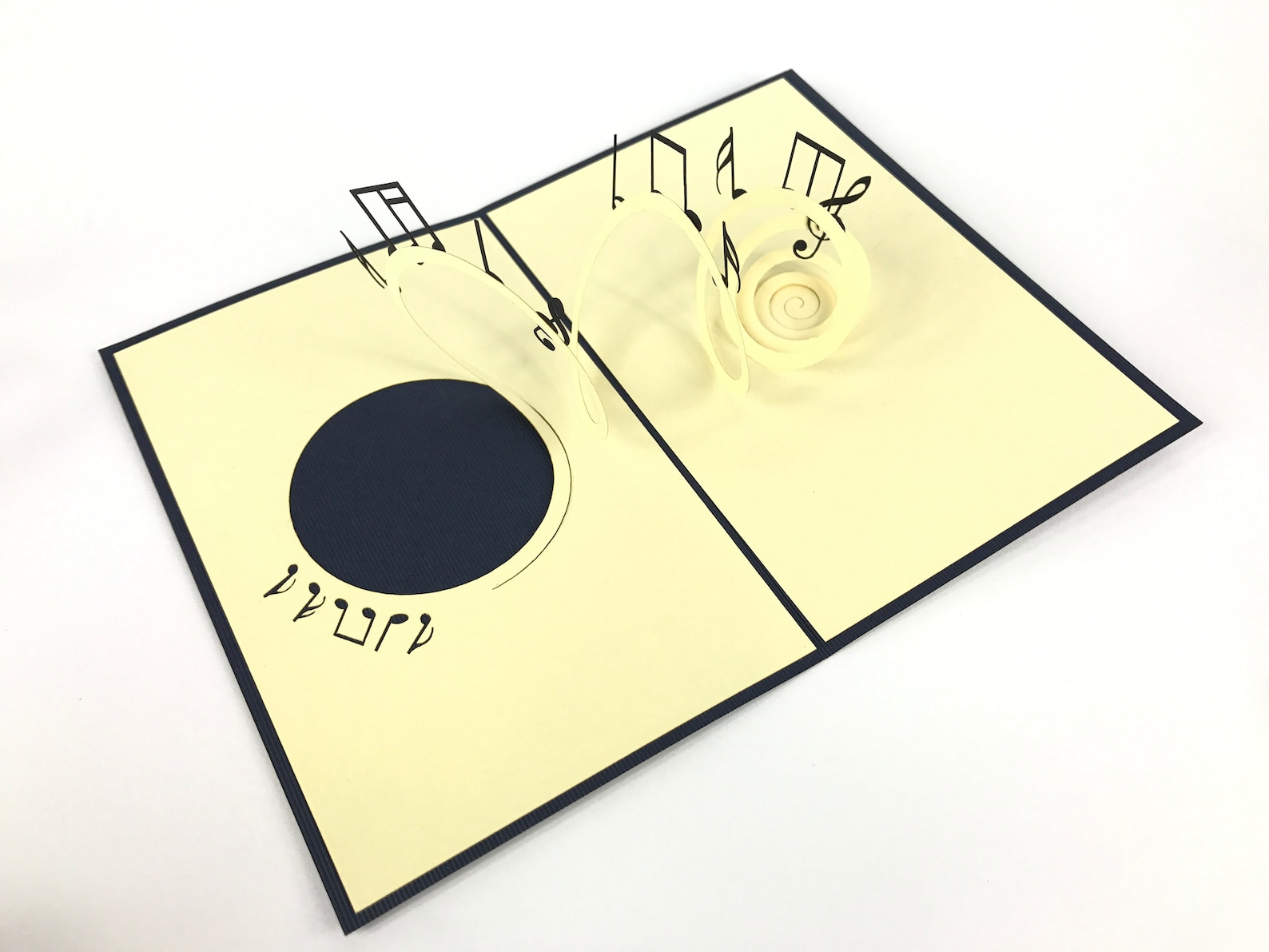 Music Notes Pop up Kirigiami 3D Cards Handmade Uniqe Birthday - Etsy