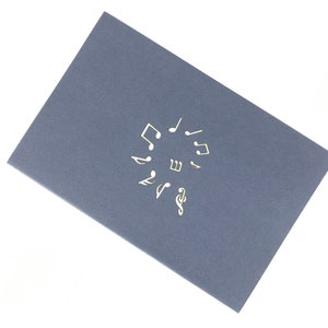 Music Notes Pop up Kirigiami 3D Cards Handmade Uniqe Birthday, Wedding ...