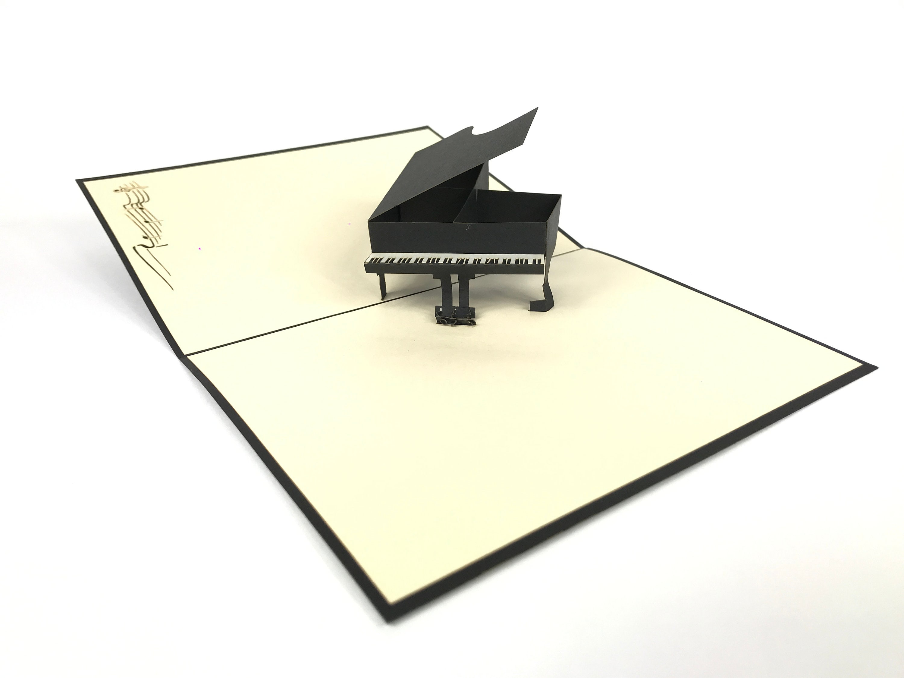 Birthday Piano Pop up Kirigiami 3D Cards Handmade Uniqe - Etsy