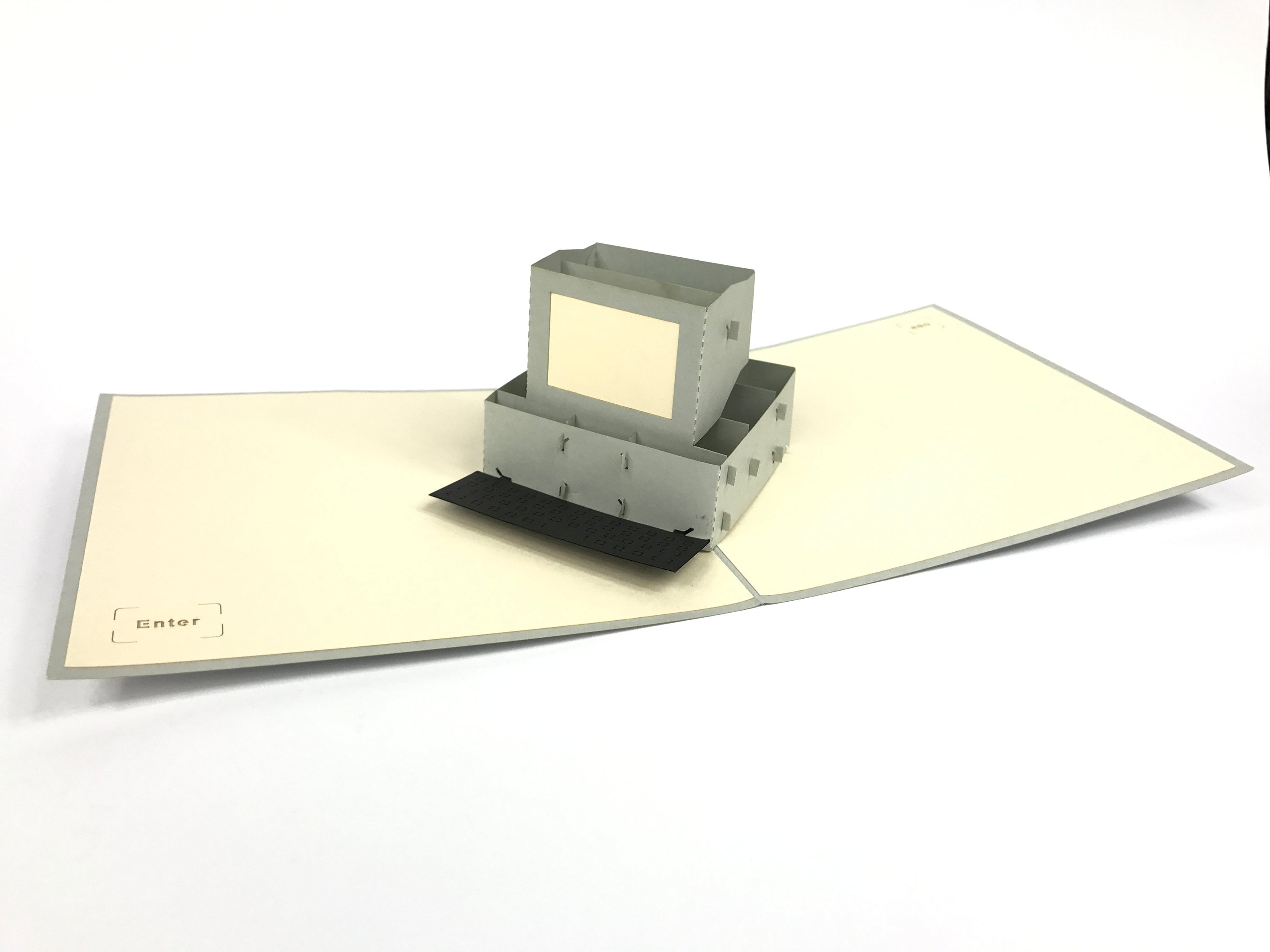 Computer PC Pop up Kirigiami 3D Cards Handmade Uniqe Birthday - Etsy