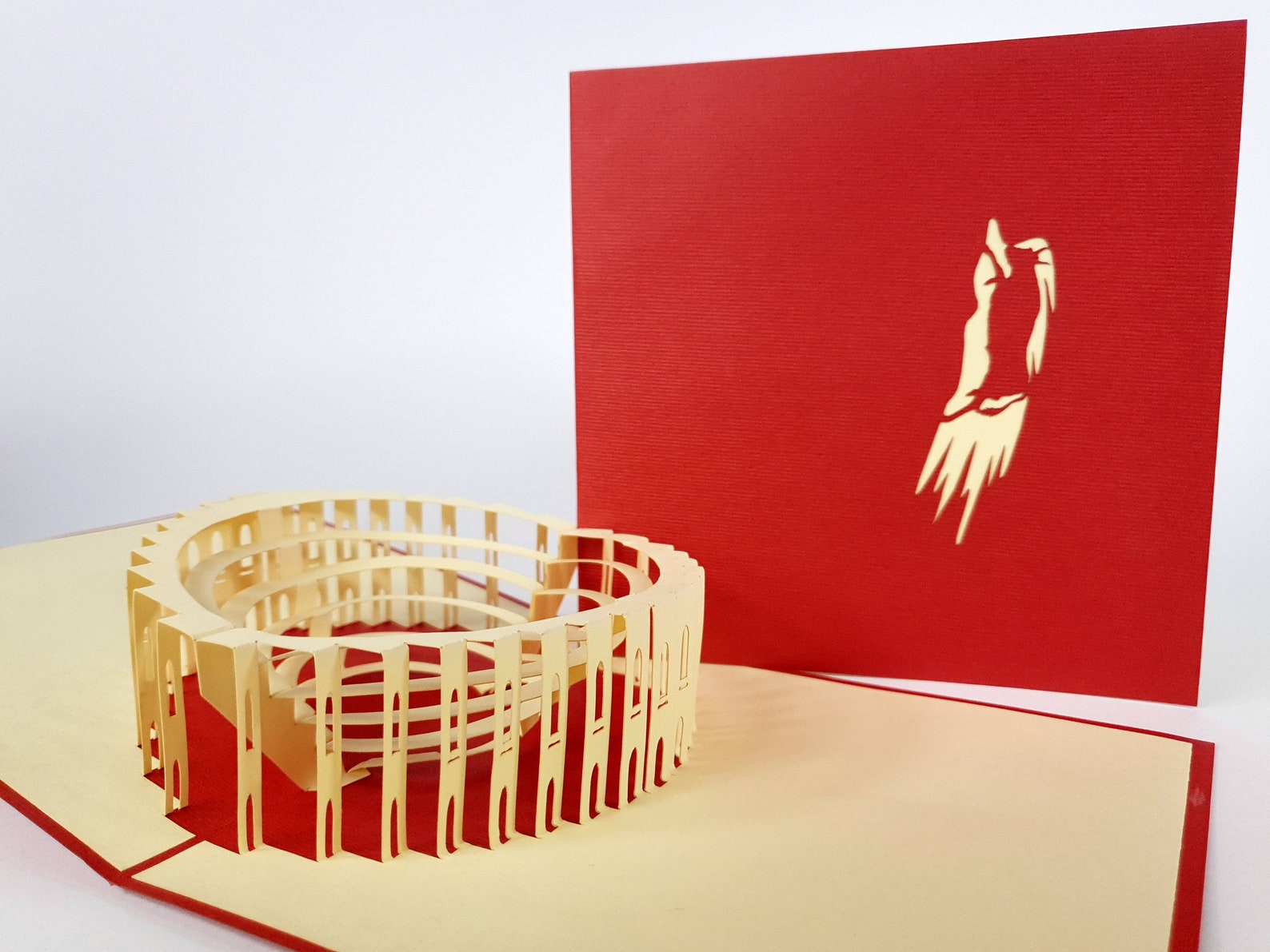 Colosseum Pop up Kirigiami 3D Cards Handmade Uniqe Birthday | Etsy