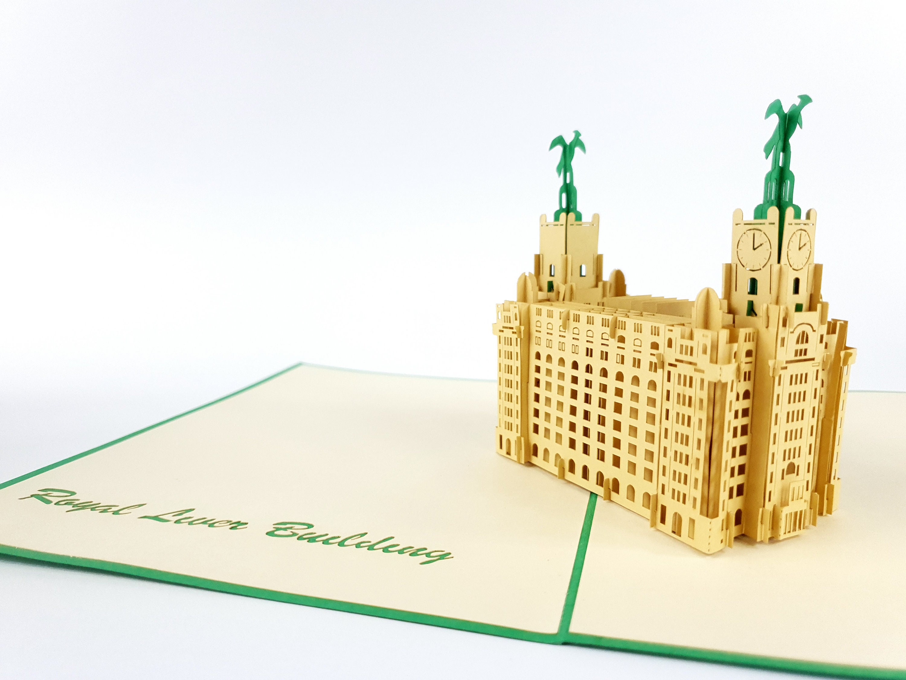 Liverpool Liver Building Pop Up Kirigiami 3D Cards Handmade | Etsy