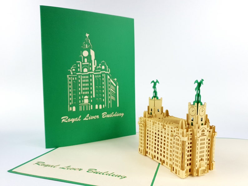 Liverpool Liver Building Pop up Kirigiami 3D Cards Handmade - Etsy