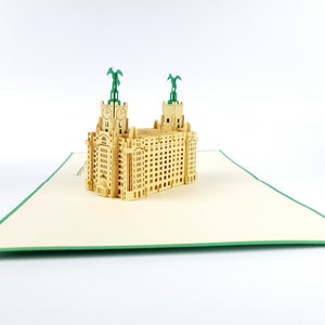 Liverpool Liver Building Pop up Kirigiami 3D Cards Handmade Uniqe ...
