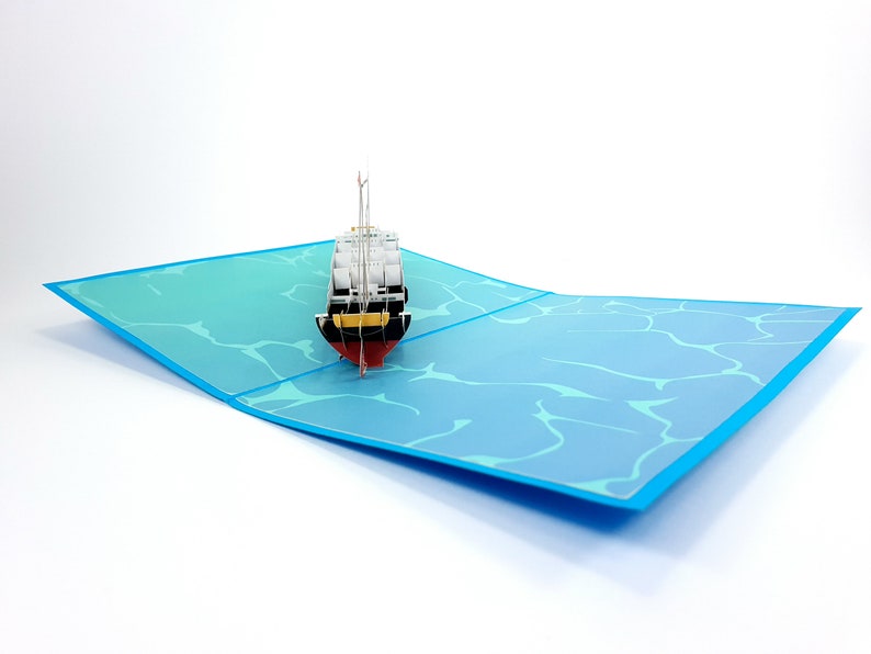 Boat Liverpool Pop up Kirigiami 3D Cards Handmade Uniqe | Etsy