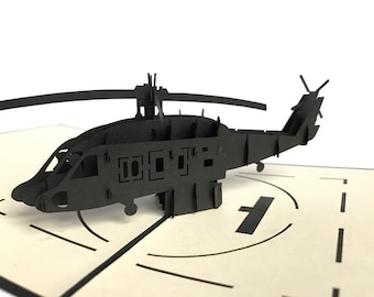 3D Helicopter Birthday Pop up Card Father's Day Card - Etsy