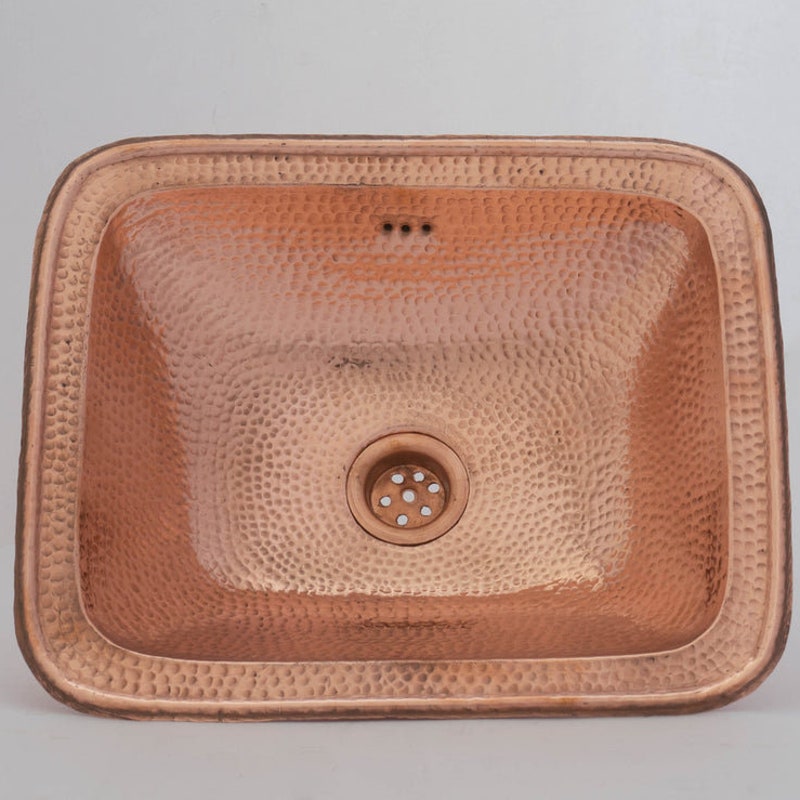 Aged Copper Drop in Sink - Etsy UK