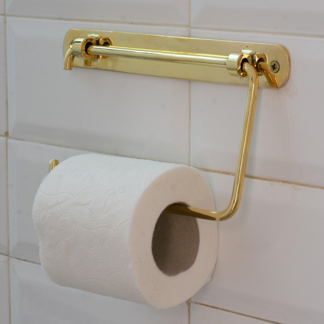Unlacquered Brass TP Holder, Tissue Hanger, Wall Mount TP Hanger ...