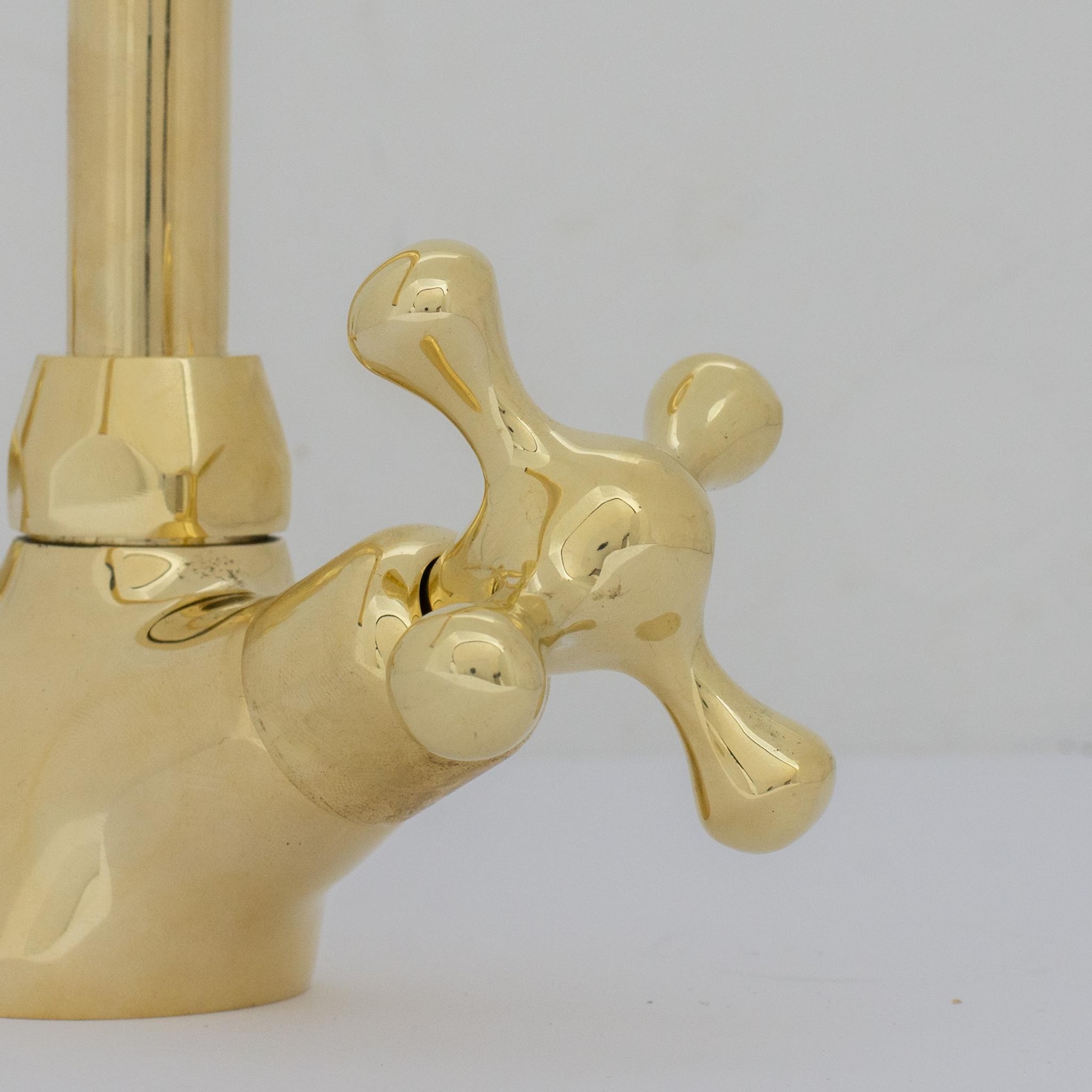 Unlacquered Brass Bathroom Faucet, Sink Faucet, Brass Basin Mixer Tap ...